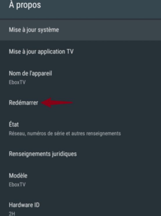Redémarrer le décodeur EBOX TV | EBOX