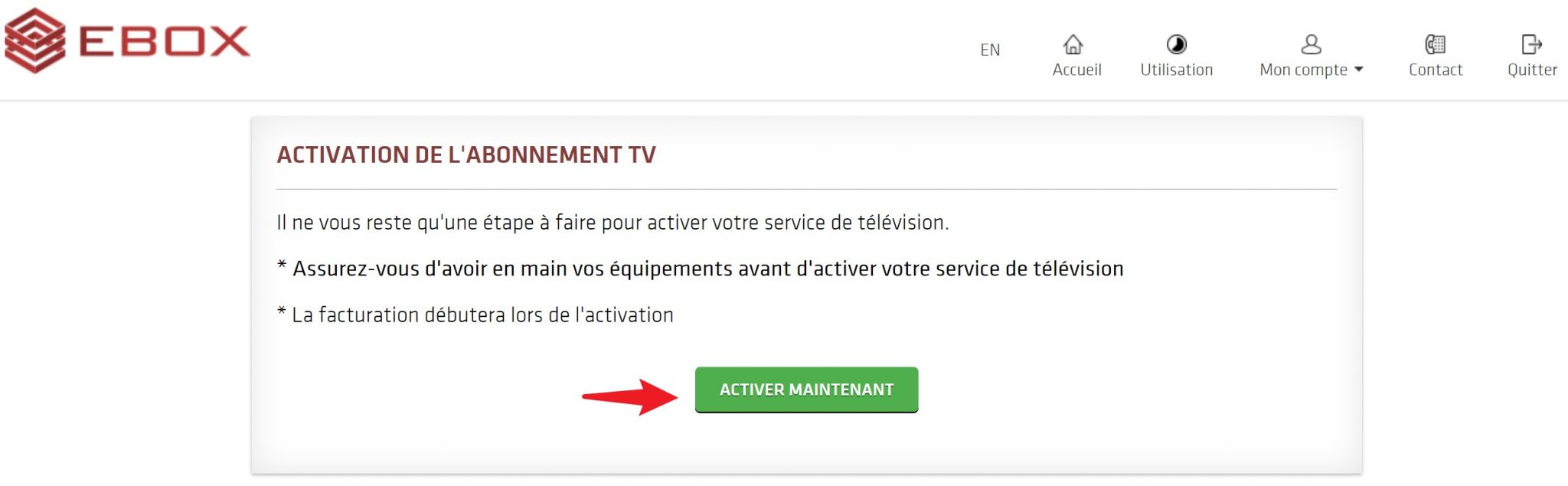 Activer tes chaînes | EBOX