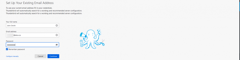 How do I configure my EBOX email address on Thunderbird? | EBOX