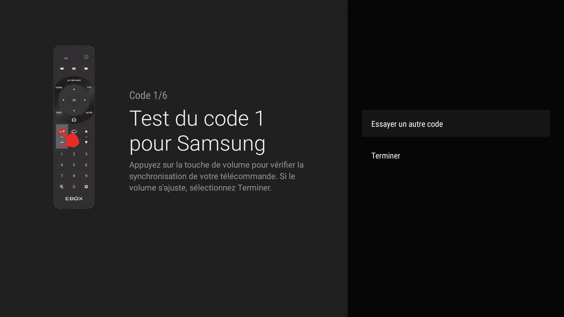 Synchroniser la télécommande EBOX TV avec le téléviseur | EBOX