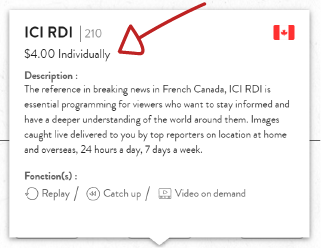 How can I find the price of a channel? | EBOX