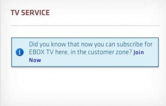How can I add the TV service to my list of services? | EBOX