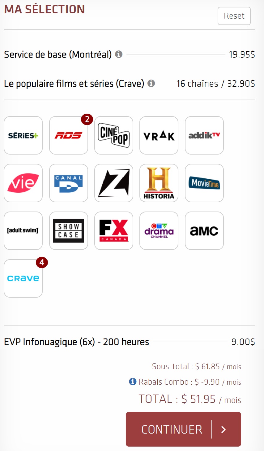 Modifier son forfait d'enregistrement infonuagique | EBOX