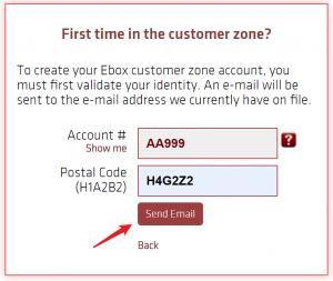 Create an Account in the Customer Zone | EBOX