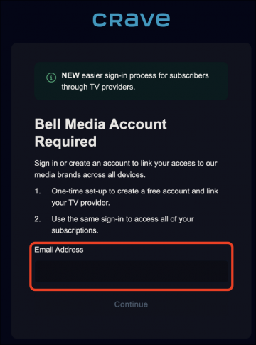 Activate an EBOX TV account on Crave | EBOX
